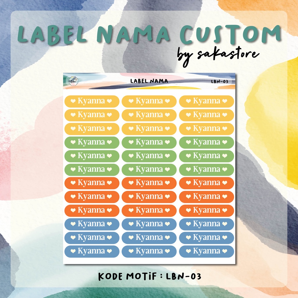 Jual [180 PCS] LABEL STIKER NAMA WATERPROOF CUSTOM MURAH | Shopee Indonesia