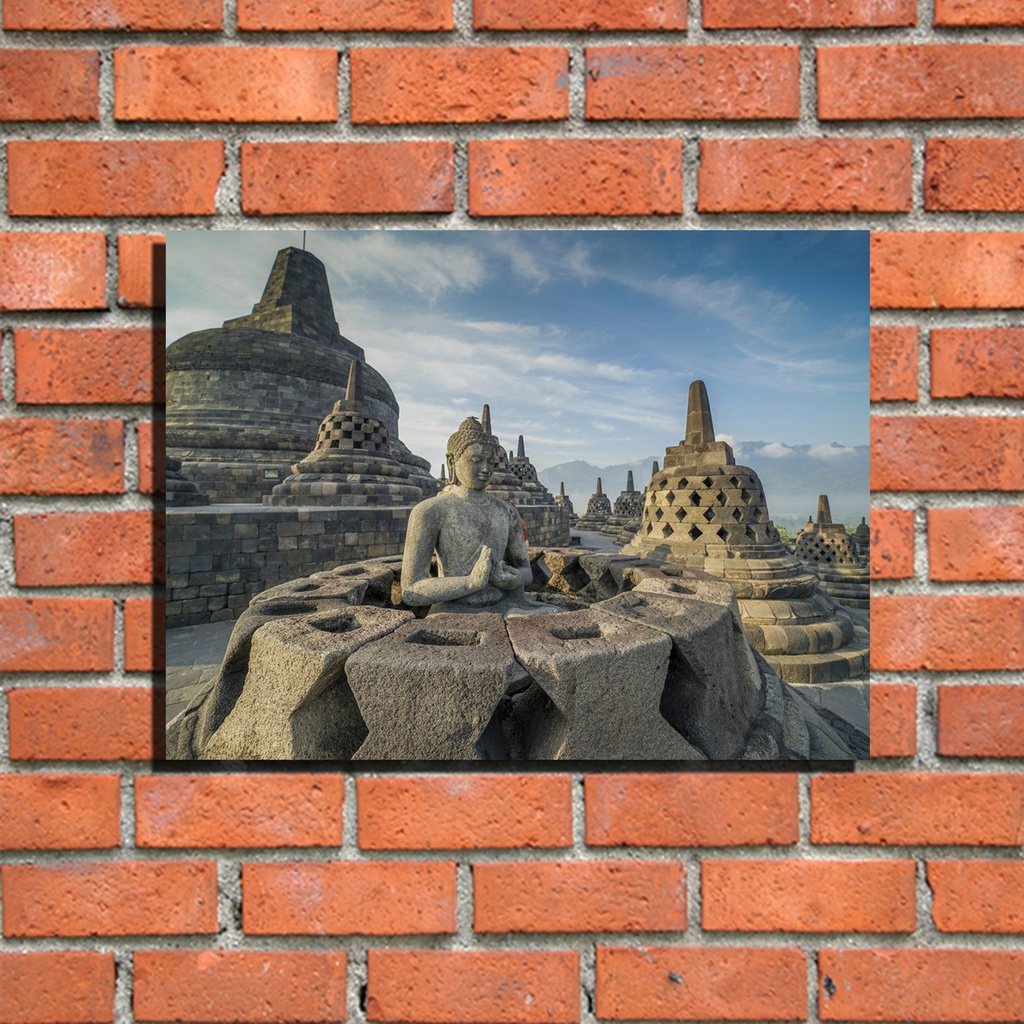 Jual POSTER CANDI BOROBUDUR HIASAN DINDING POSTER KAYU WALLDECOR 005 ...