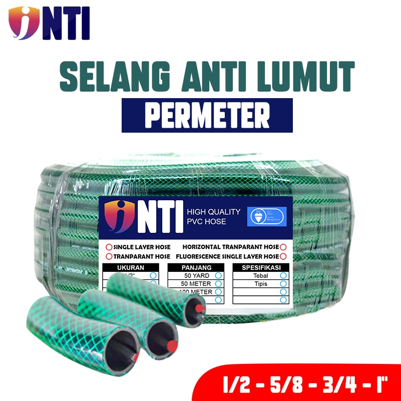Jual INTI Selang Air 1/2 5/8 3/4 1 Inch Permeter Selang Benang Anti ...