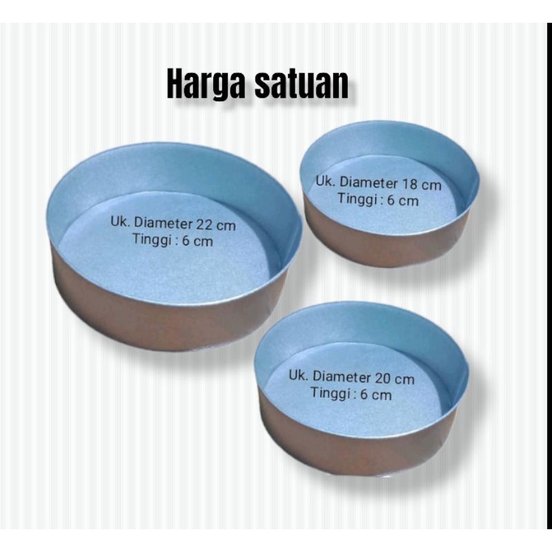 Jual Loyang Bulat/Loyang Kue bentuk Bulat Ukuran 18,20,22cm Harga ...