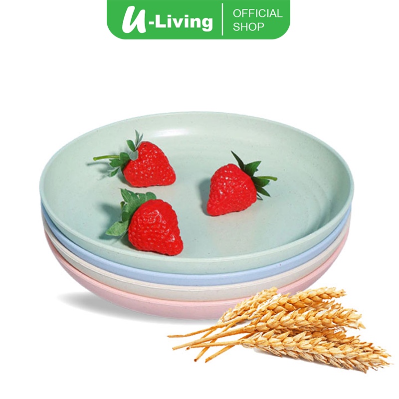 Jual U-Living 23CM Piring Plastik Piring Saji Piring Lucu Piring Bulat ...