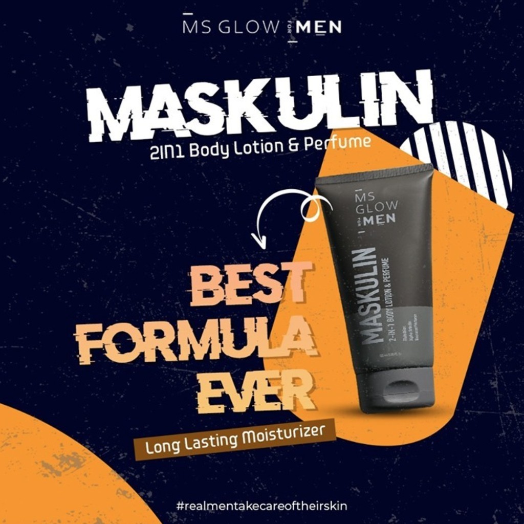 Jual BODY LOTION PRIA MASKULIN 2IN1 MS GLOW FOR MEN | Shopee Indonesia