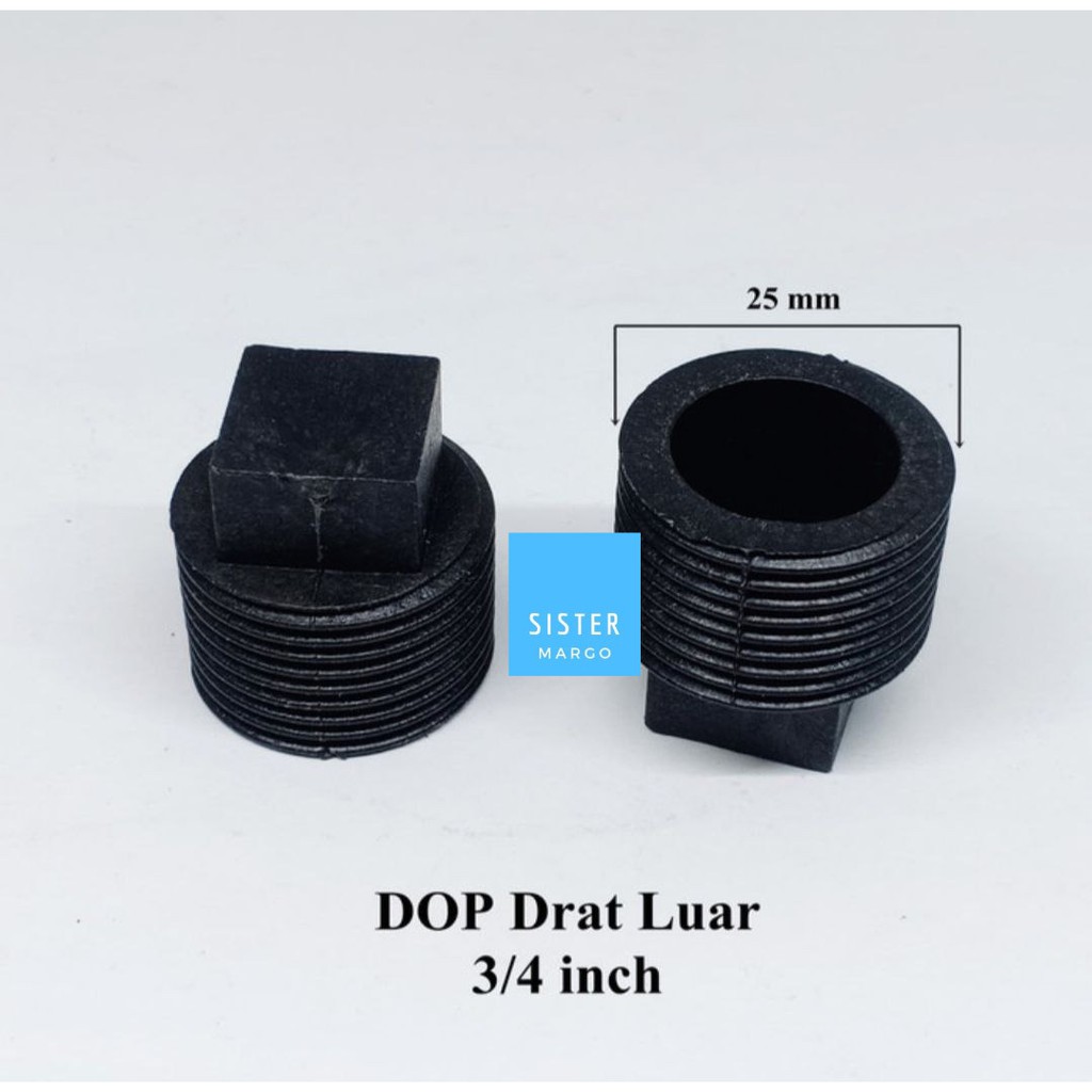 Jual Plug 3/4 Inci Dop Drat Luar Tutup Kran Sumbat Pipa PVC - 8PCS ...