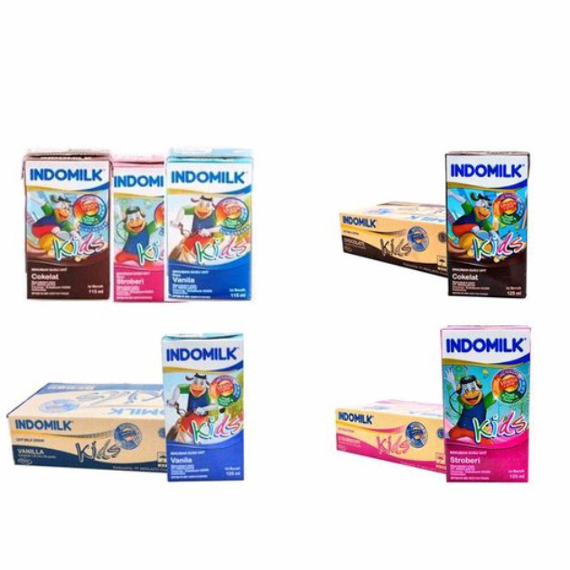 Jual Indomilk Kids Susu Uht 115 ml 1 Dus isi 40 Pcs | Shopee Indonesia