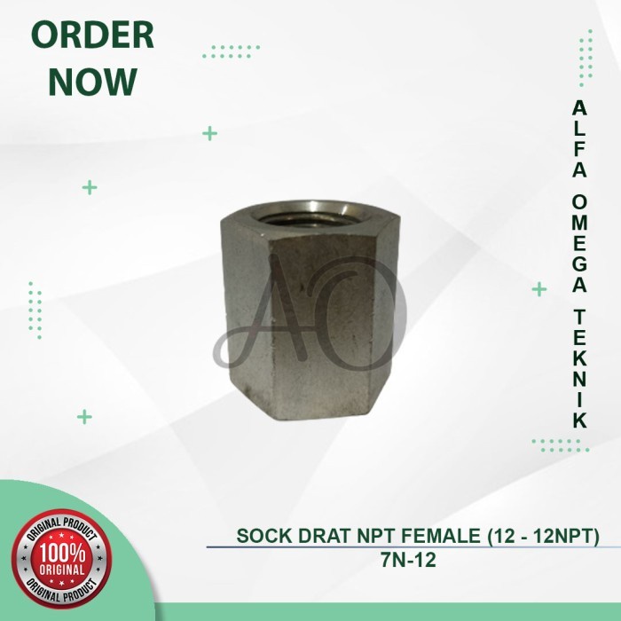 Jual ADAPTOR SOCK DRAT FEMALE SELANG HYDRAULIC 3/4" NPT x 3/4" NPT ...