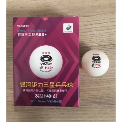 Jual Bola Pingpong YINHE H40+ 3 Star isi 6 Tenis Meja Original | Shopee Indonesia