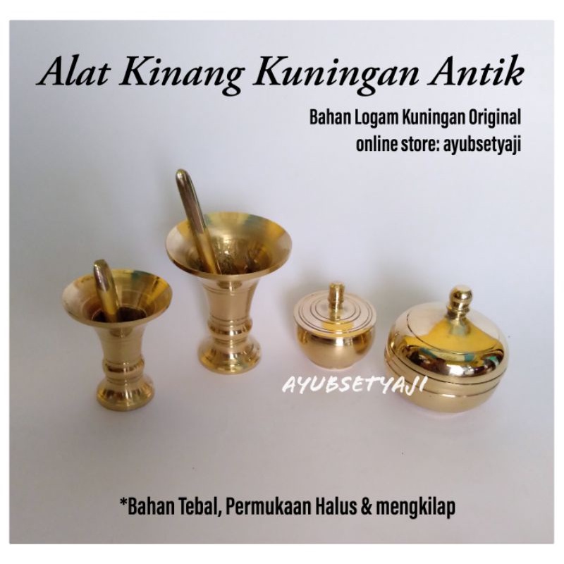 Jual Alat Tumbuk Kinang Kuningan Cocoh sirih kinangan Brass antik Tebal ...