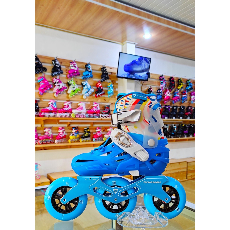 Jual Sepatu Roda Anak Inline Skate Flying Eagle S6 Speed Biru | Shopee ...