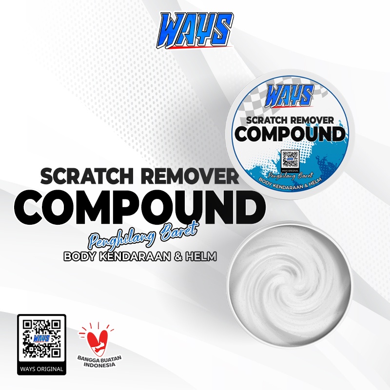 Jual [A003] 80gr Ways White Rubbing Compound / Kompon Putih / Perawatan ...