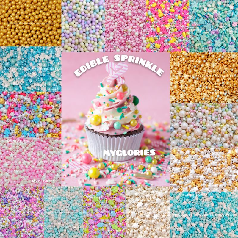 Jual Edible Sprinkle Hiasan Sprinkel Murah Bisa Di Makan Springkel Kue ...