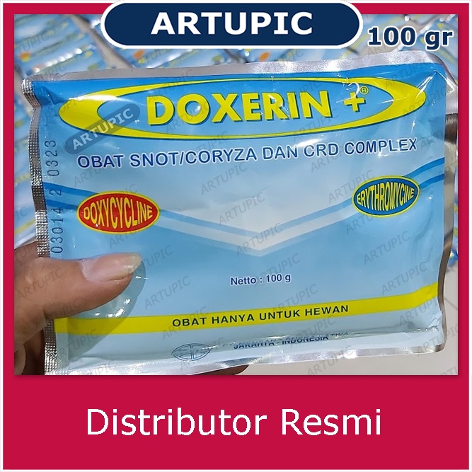 Jual Doxerin Plus 100 gram Obat Unggas Ayam Snot Coryza CRD Pernafasan ...