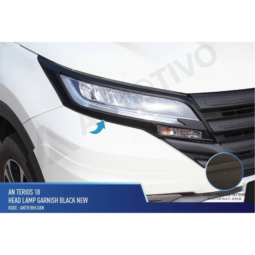 Jual Garnish Depan All New Rush 2018 Head Lamp Garnish Hitam - Chrome ...