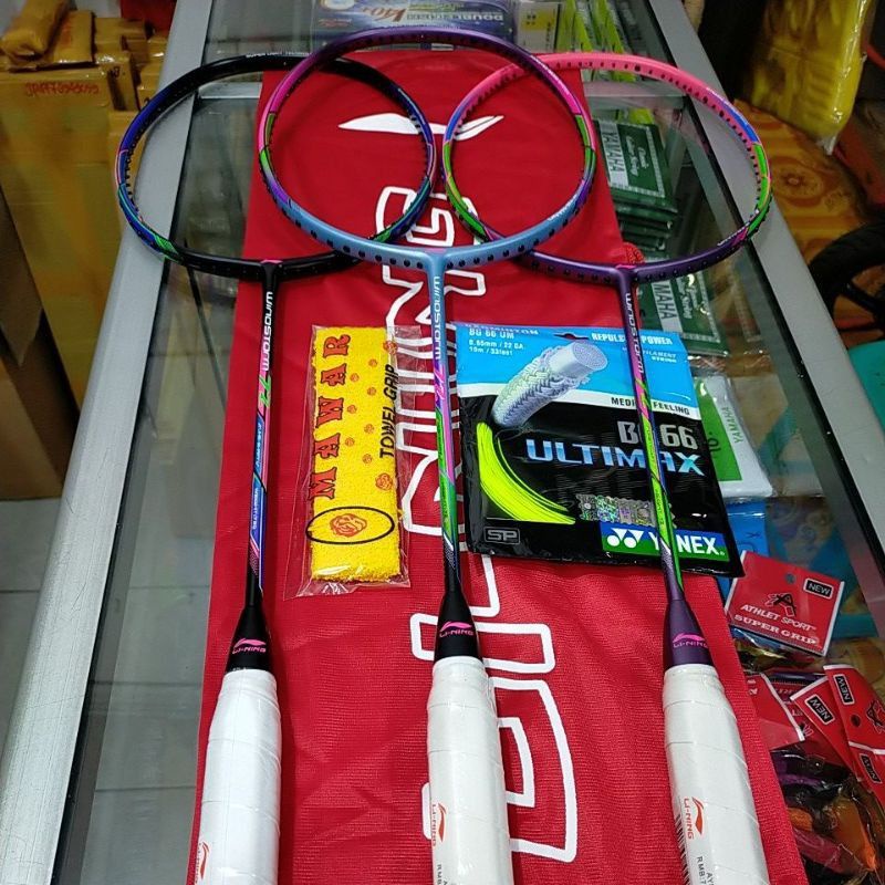 Jual RAKET BADMINTON LINING WINDSTORM 72 30LBS | Shopee Indonesia
