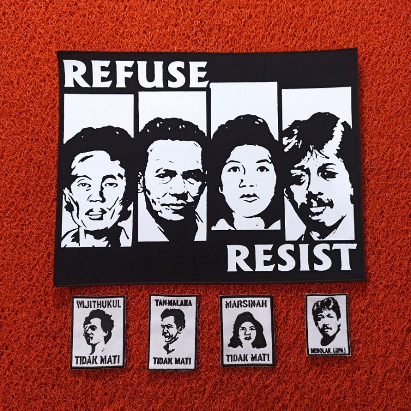Jual [ 1 PAKET ] BACKPATCH / EMBLEM REFUSE RESIST PREMIUM BEST SELLER ...