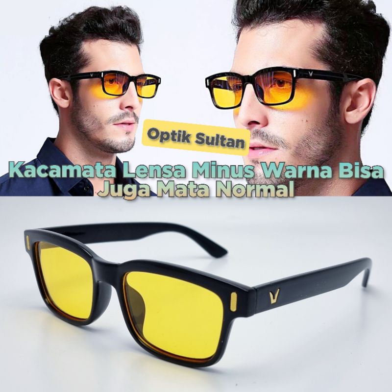 Jual Kacamata Minus Pria Lensa Warna G-Night Vision Kacamata Minus ...