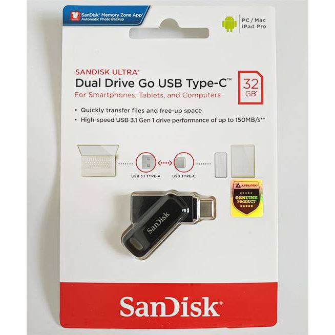 Jual SanDisk Ultra Dual Drive GO OTG USB Type-C USB 3.1 Up To 150MBps ...