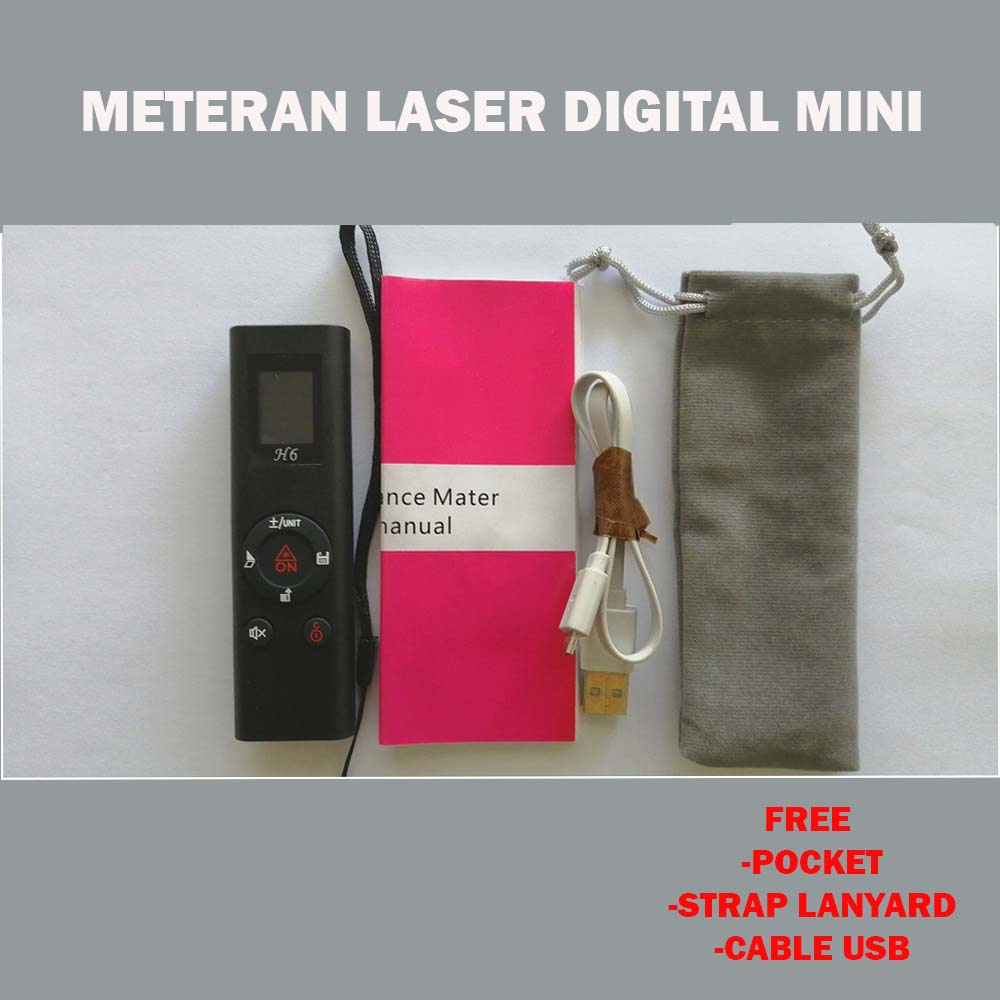 Jual Meteran Laser Digital Mini Exclusive pocket 40M Pengukur Jarak ...