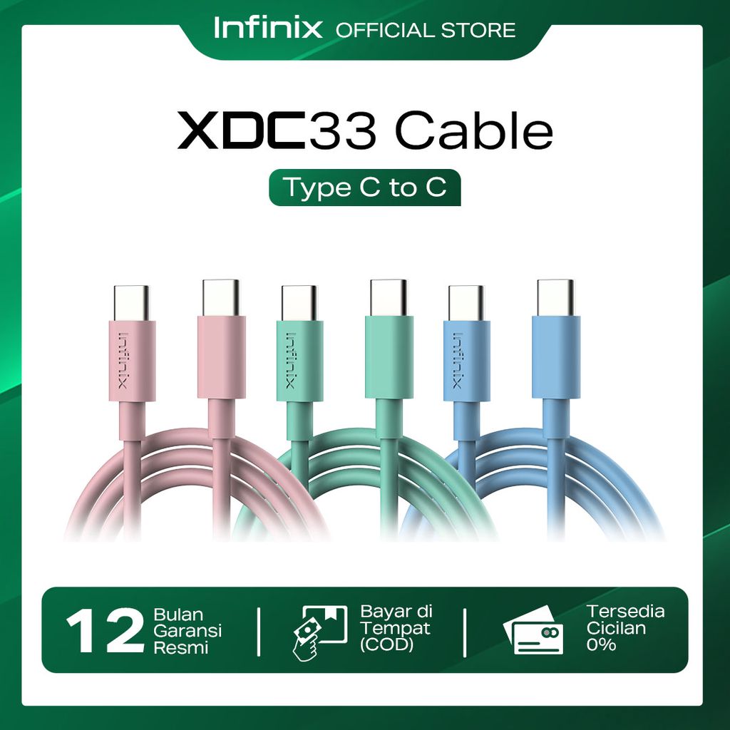 Jual Infinix XDC33 Cable Type-C to C 1M | Shopee Indonesia