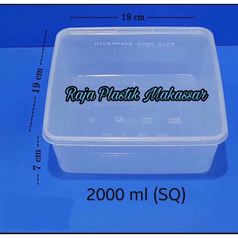 Jual Thinwall Square 2000ml | Shopee Indonesia