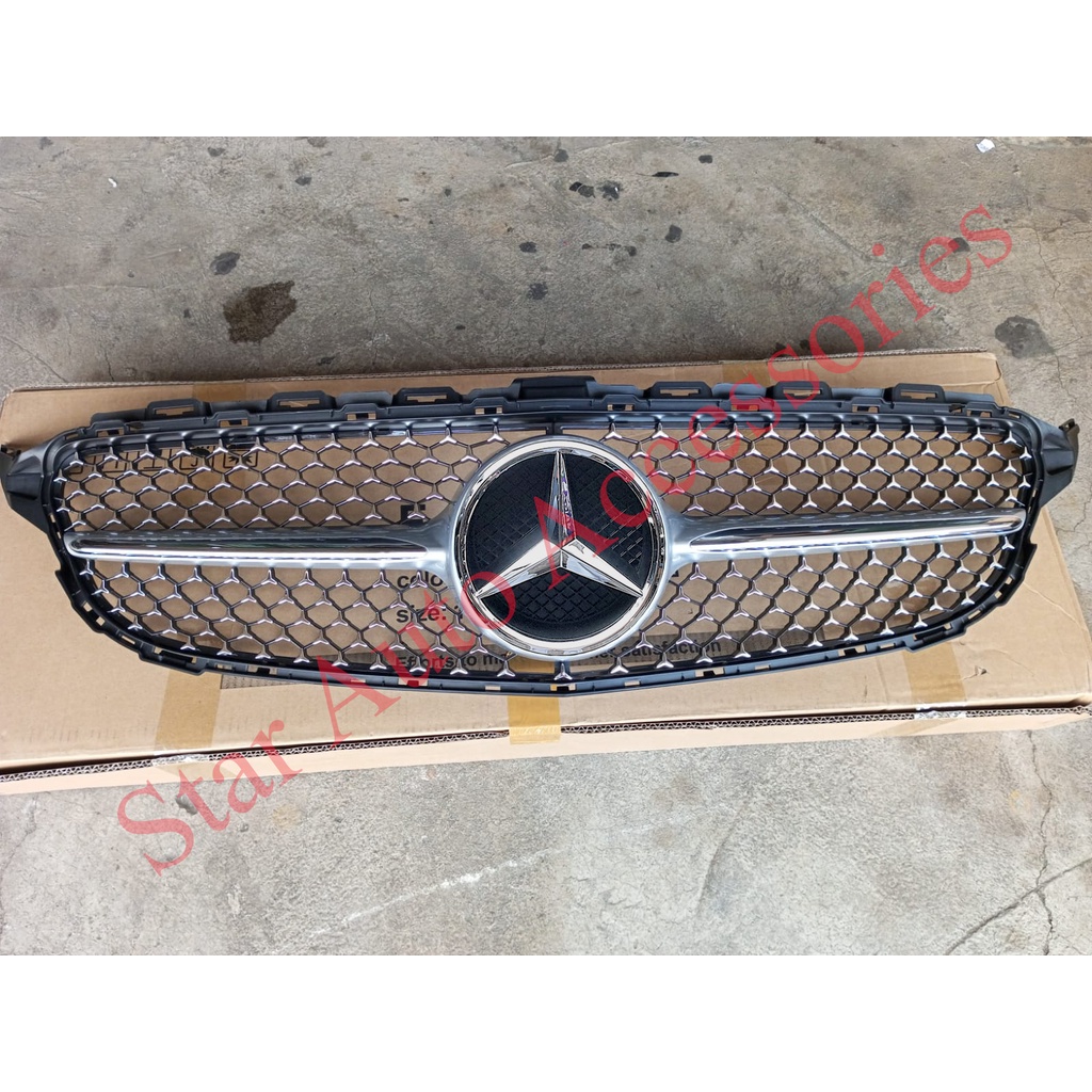 Jual Grill Diamond W206 Look Mercedes Benz W205 Silver | Shopee Indonesia