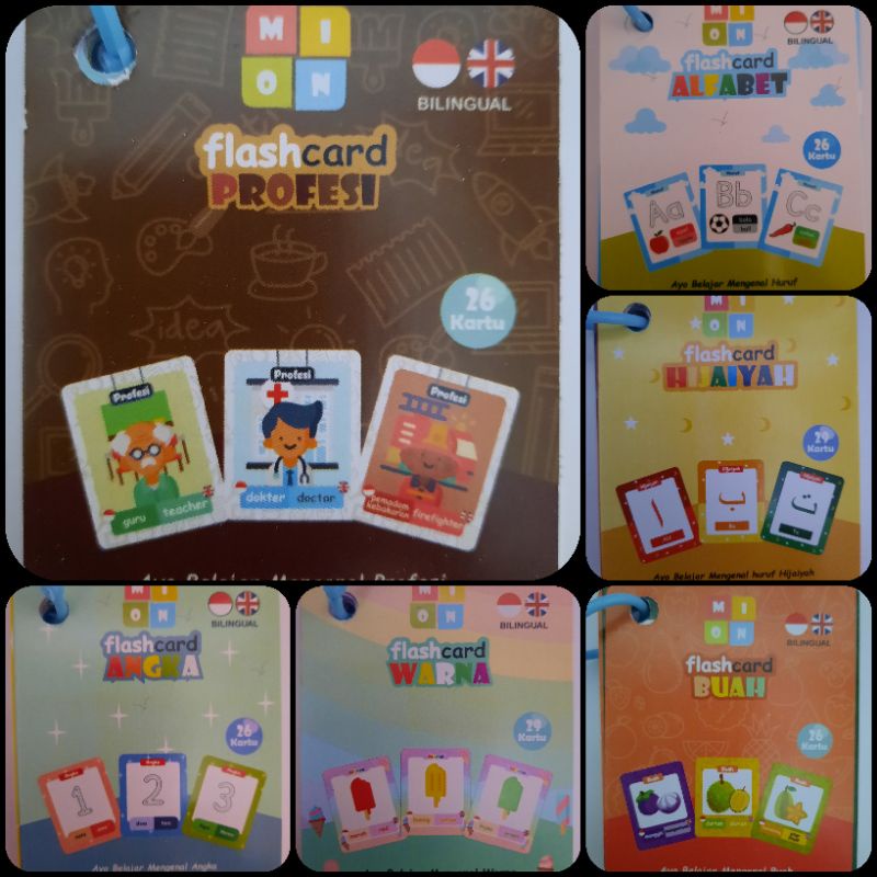 Jual Flashcard/Flash Card/Kartu Huruf untuk Anak dengan Ring Gantungan ...