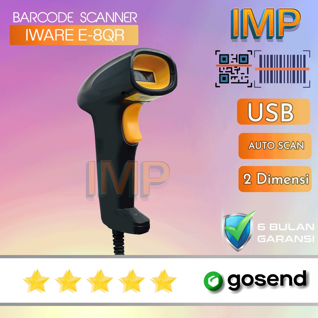 Jual Barcode Scanner 2D Continuous Scan Usb Iware E8QR | Shopee Indonesia