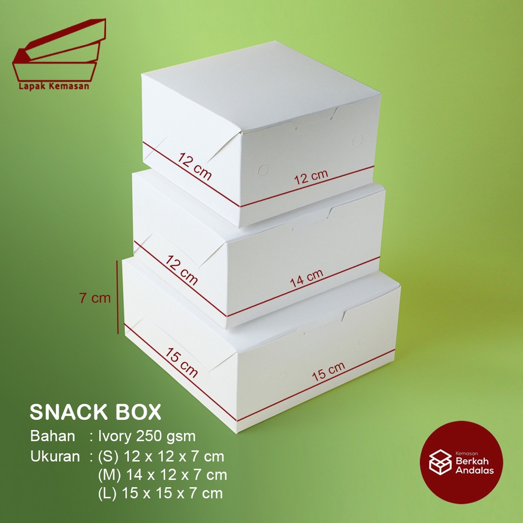 Jual SNACK BOX / KOTAK MAKANAN / BAHAN IVORY | Shopee Indonesia