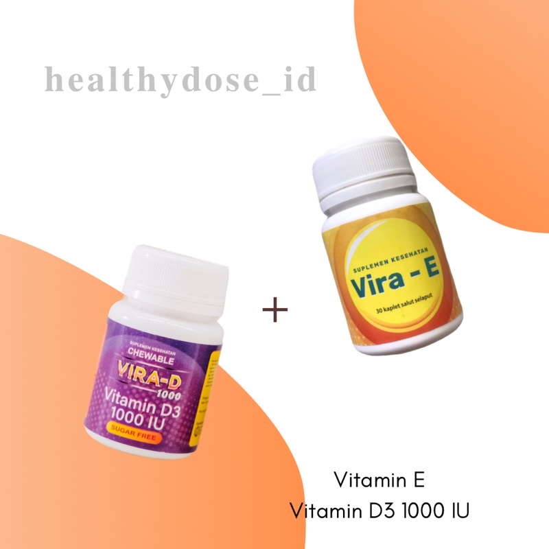 Jual BUNDLE VIRA E + VIRA D (VITAMIN E DAN VITAMIN D3 1000IU) | Shopee ...