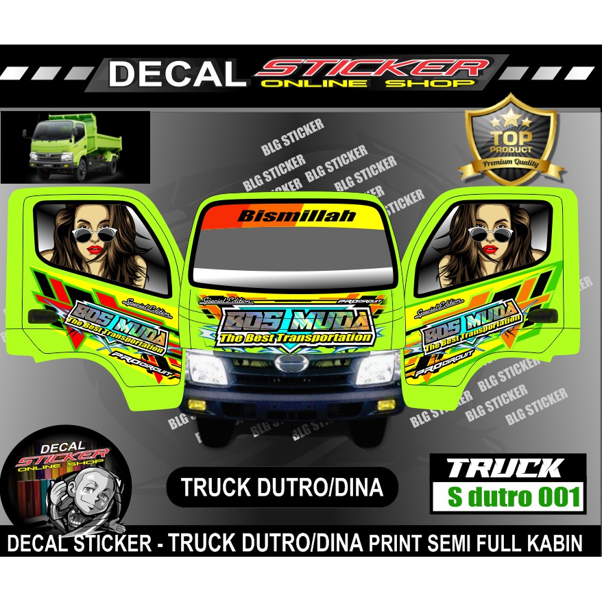 Jual sticker Truk Dutro Canter kaca kap variasi | Shopee Indonesia