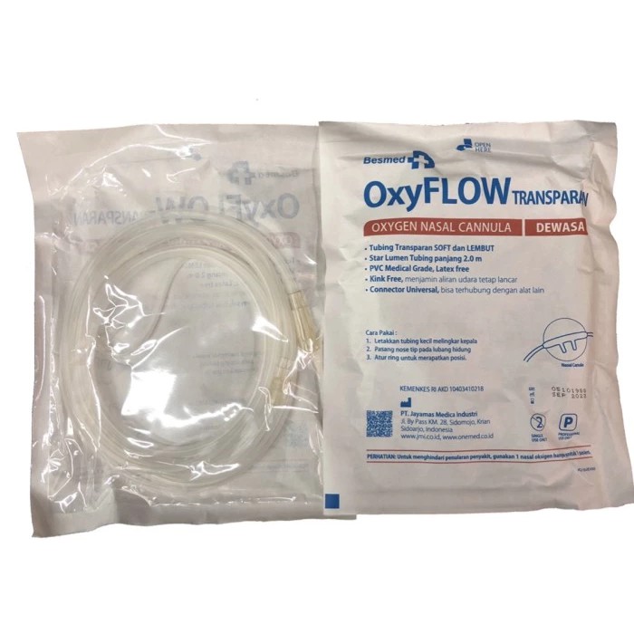 Jual Selang Oksigen Dewasa - Oxyflow Oxygen Nasal Cannula - Selang O2 ...