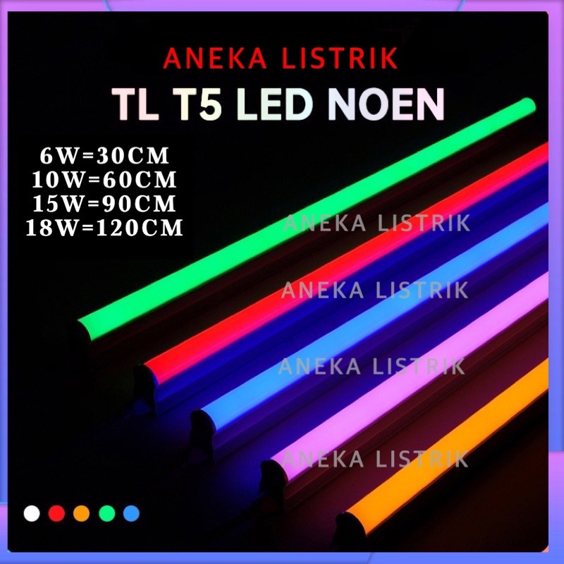 Jual LAMPU TL NEON T5 LED 6/10/15/18W TUBE WARNA WARNI / LAMPU NEON LED | Shopee Indonesia