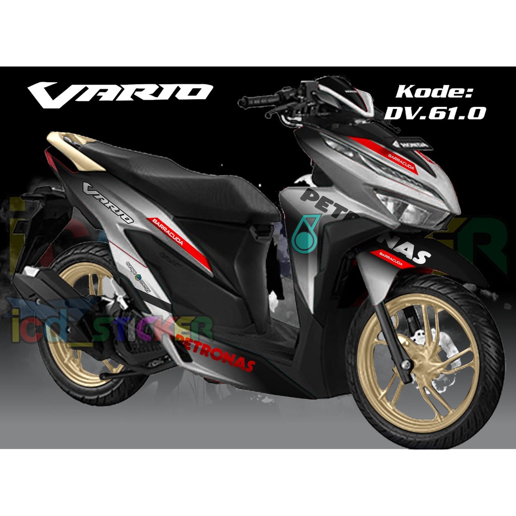 Jual decal new vario 150 125 petronas putih /sticker fullbody custom ...