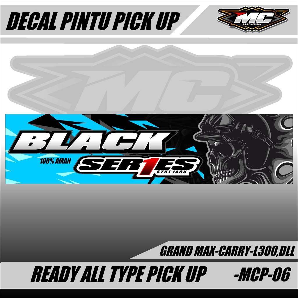 Jual STIKER PINTU BELAKANG GRANDMAX BLACK SERIES - DECAL STICKER BAK ...