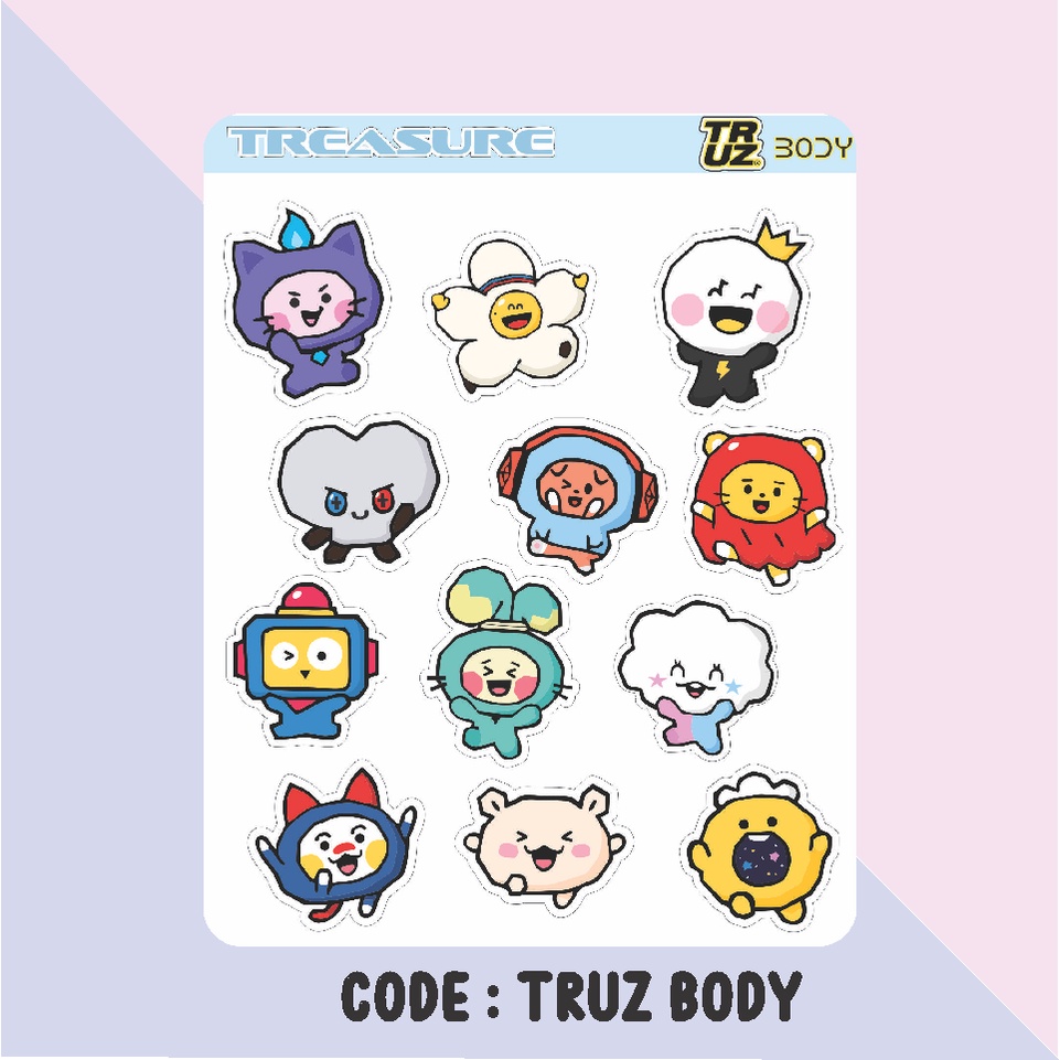 Jual STICKER TREASURE TRUZ CHILLY ROMY YOCHI MATETSU BONBON HIKUN LAWOO YEDEE SOM RURU WOOPY ...