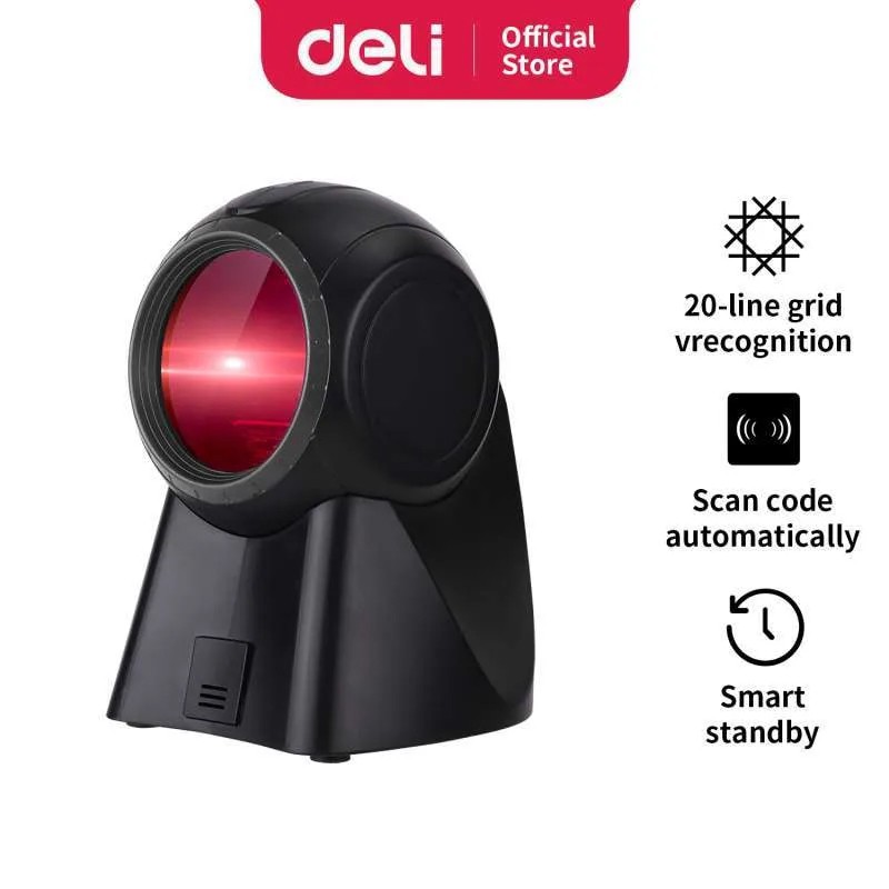Jual Deli Stand Barcode Scanner Alat pembaca Barcode Pemindai Akurat ...