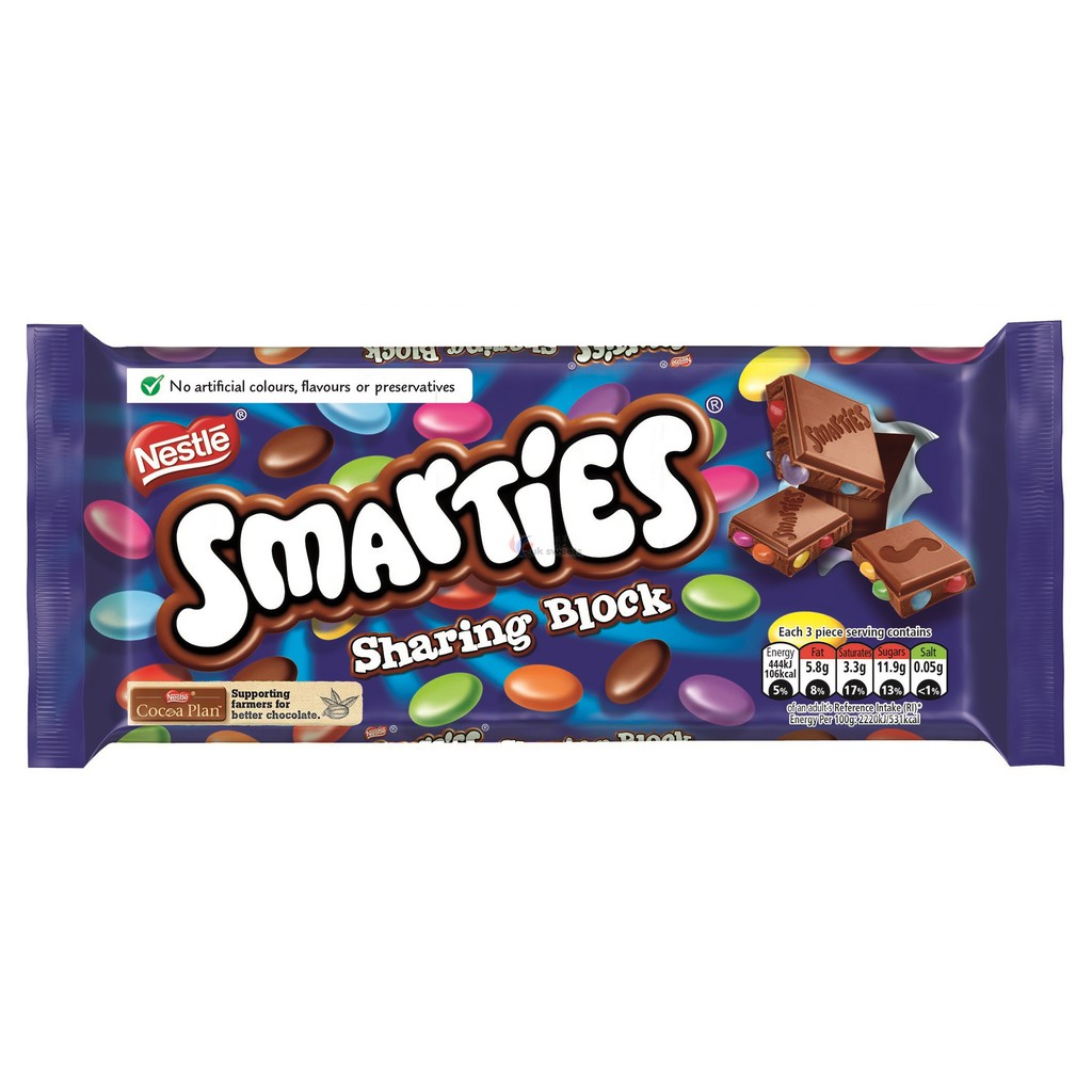 Jual SMARTIES SHARING BLOCK / BAR | Shopee Indonesia