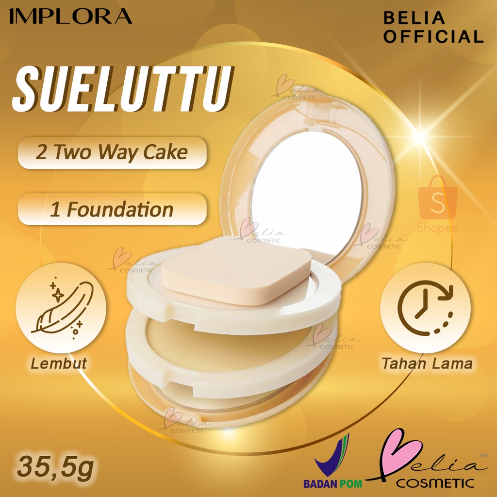 Jual BELIA IMPLORA Bedak Sueluttu Powder Cake 3in1 320 | Two Color Two ...