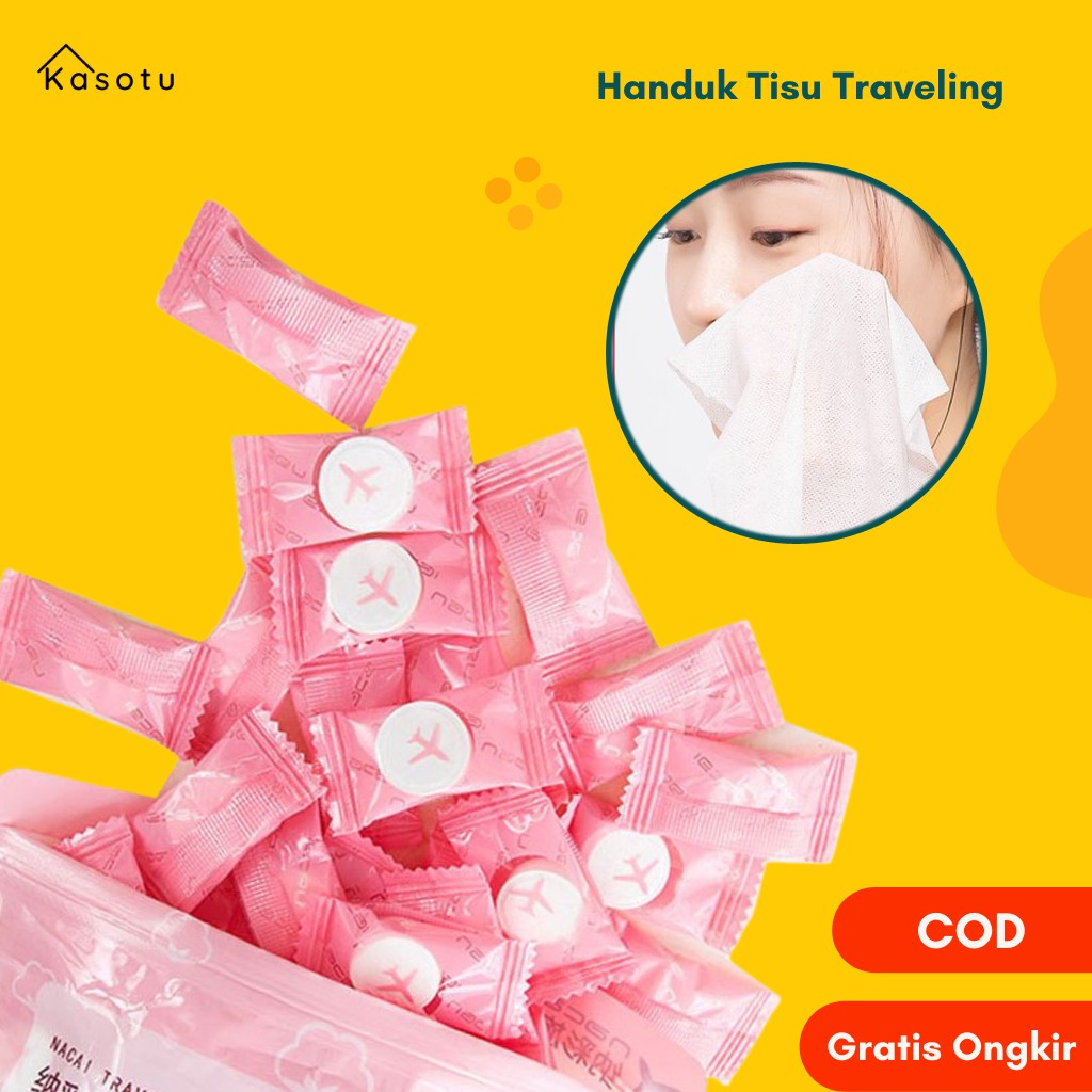 Jual [50 pcs] Handuk Kecil Muka Lembut Mini Traveling Tisu Tissue Wajah ...