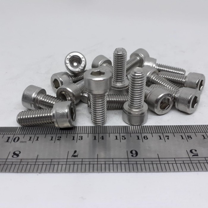 Jual BAUT L M8X20 (2 CM) STAINLESS STEEL FULL DRAT / BAUT L STAINLESS M8 X 20 SS ANTI KARAT SUS ...