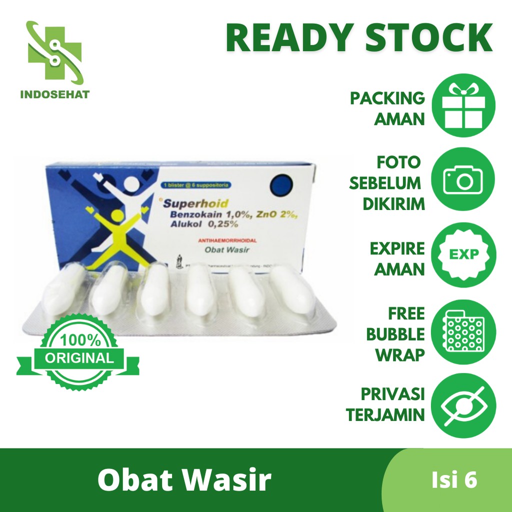 Jual Superhoid Suppositoria isi 6 | Obat Wasir | Shopee Indonesia