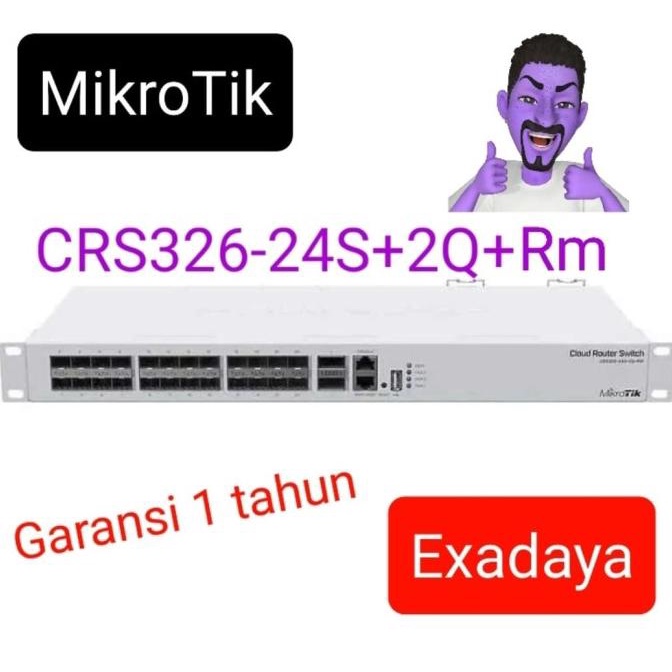 Jual Mikrotik CRS326-24S+2Q+RM Switch 24 port SFP+ (10G) + 2 x QSFP+ (40G) | Shopee Indonesia