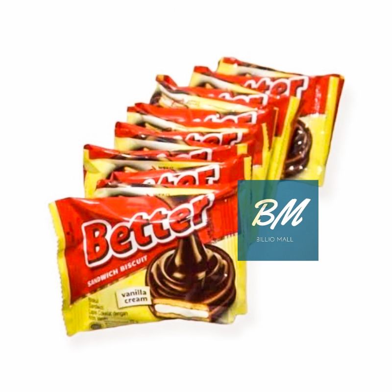Jual Better Sandwich Biscuit 1 Box (isi 10 Sachet/1 Renceng) | Shopee ...