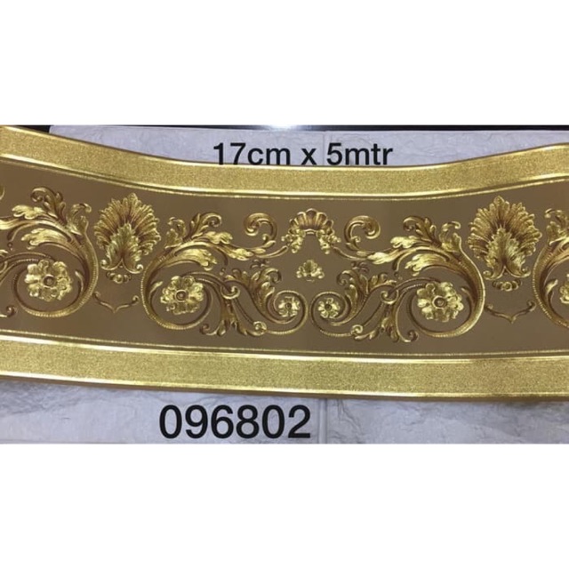 Jual Wallpaper Dinding Border List Klasik Gold mewah | Shopee Indonesia