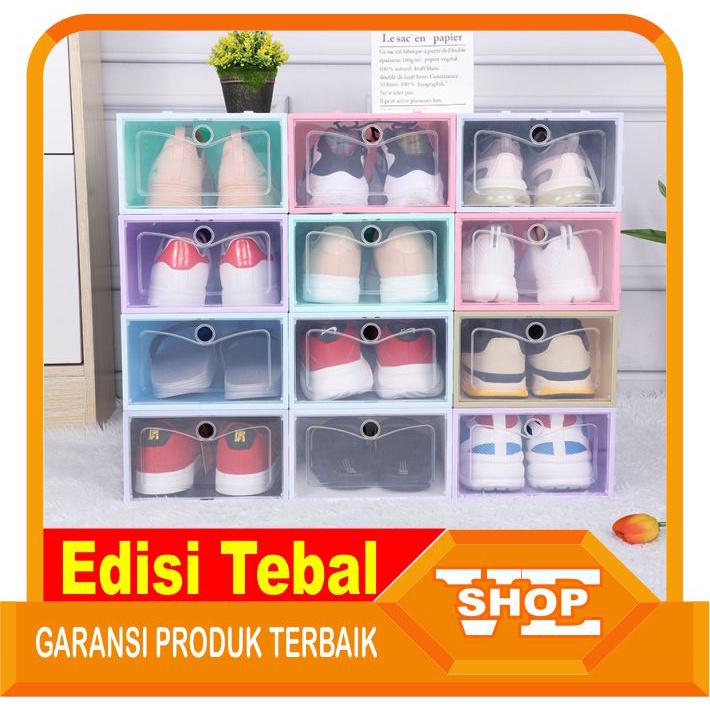 Jual ️ Veshop ️ AA091 Kotak Sepatu Premium Transparan Tebal Serbaguna ...
