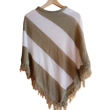 Jual Ponco Loreng rajut wanita / Outwear rajut wanita / Cardigan Rajut Wanita | Shopee Indonesia