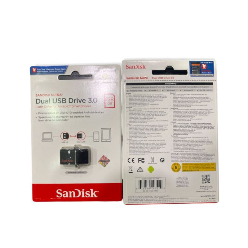 Jual SanDisk OTG 128GB Dual Drive USB Micro / Type-C 3.0 Original ...