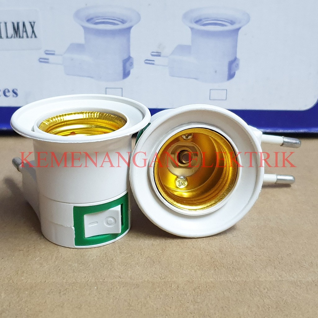 Jual PHILMAX FITTING LAMPU TIDUR COLOK E27 / FITING LAMPU MALAM ON OFF ...