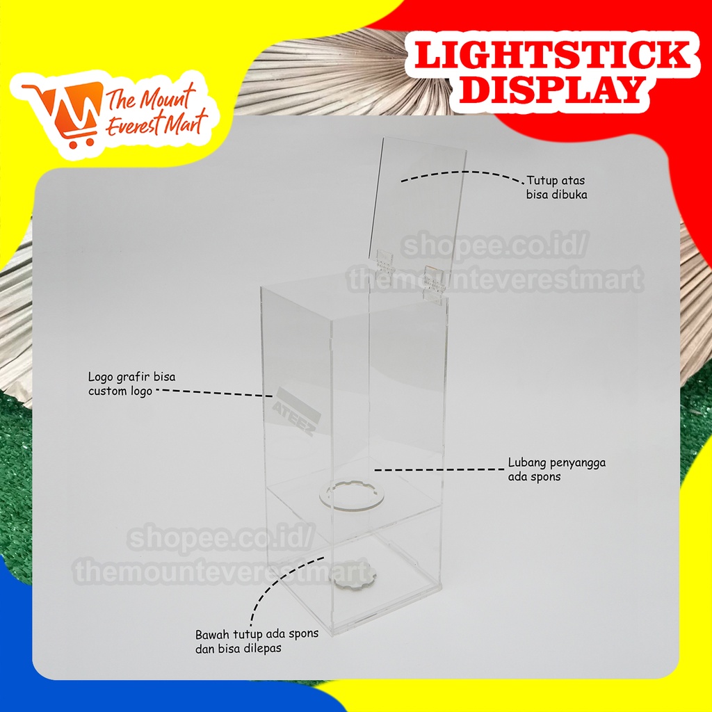 Jual Lightstick Case - Box Akrilik Display Lightstick Ateez | Tempat ...