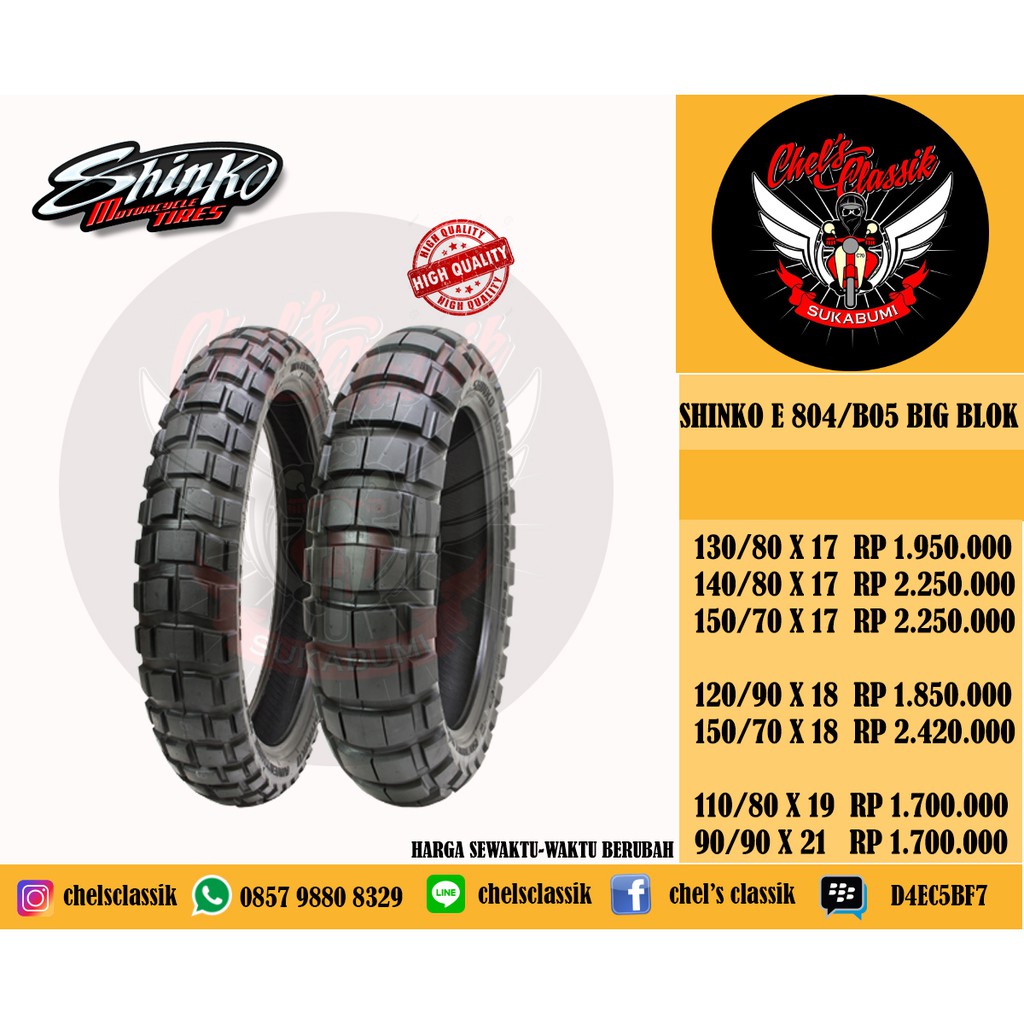 Jual BAN SHINKO E804/805 SHINKO BIGBLOK | Shopee Indonesia