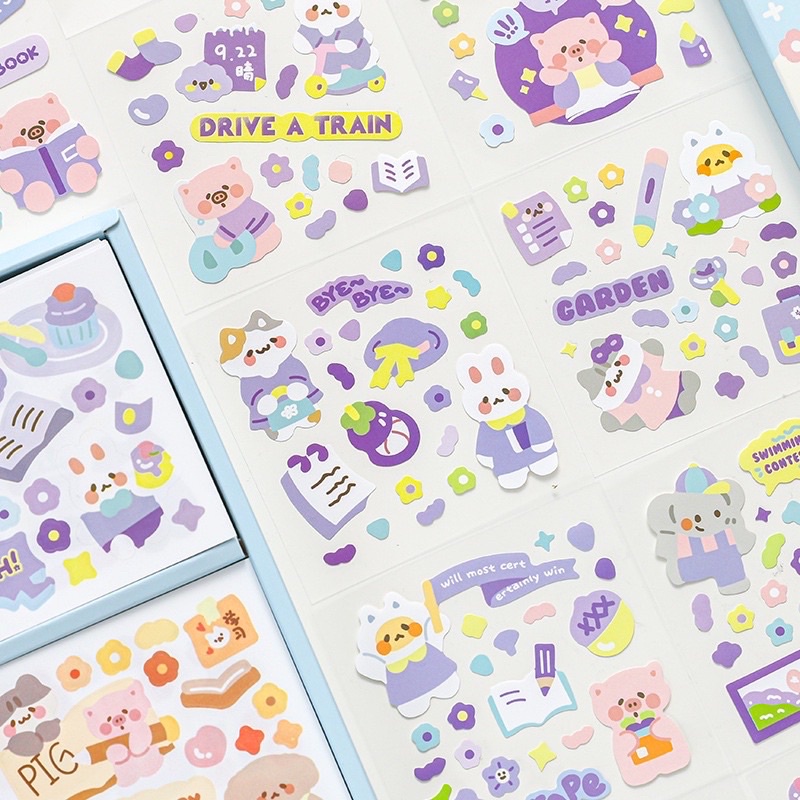 Jual 1pc lembar stiker vinyl kisscut motif study plant animal elephant ...